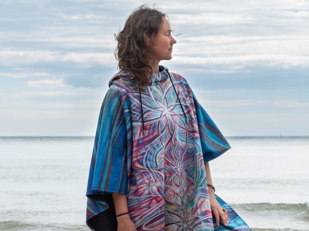 Cosmic Ponchos – Concepts expressed as visual art in a shape of a poncho